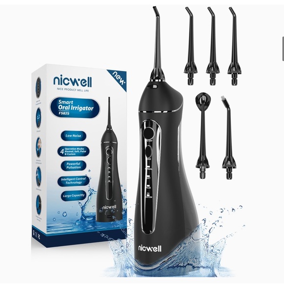 Nicwell | Bath & Body | Water Pik Black Cordless Portable Water Flosser ...